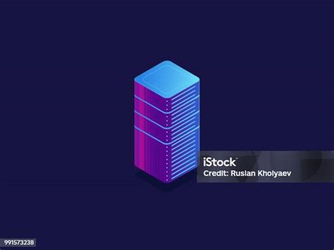 서버 클라우드 데이터 스토리지 데이터 센터 데이터베이스 기술 블록 디지털 과학 아이소메트릭 개념에 대한 스톡 벡터 아트 및 기타 이미지 Istock