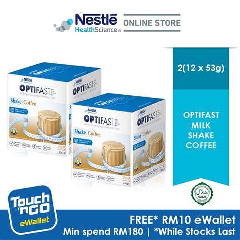 Optifast Milk Shake Coffee 12x53g X2 Boxes Shopee Malaysia