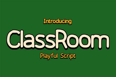 Class Room Font By Tea Fonts · Creative Fabrica
