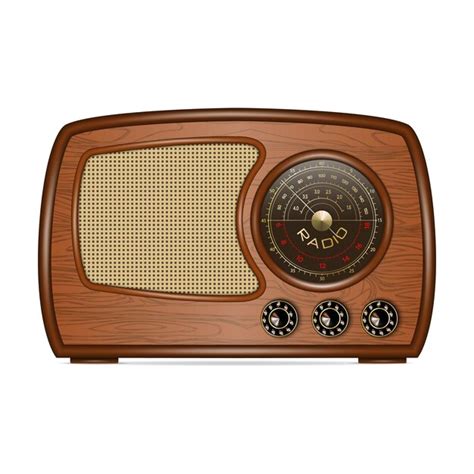Icône De Radio Rétro Illustration Réaliste De Licône De Vecteur De