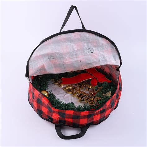 Trieiy Christmas Tree Bag 7618cm Christmas Wreath Zipper Storage Bag