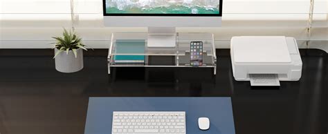 Amazon Zimilar 20 Inch Large Acrylic Monitor Stand Riser 2 Tier