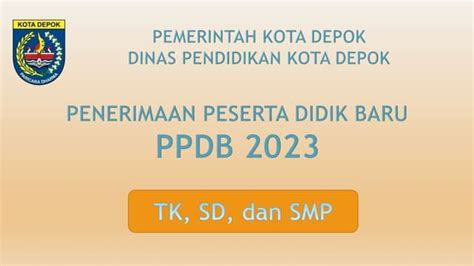 Draft Ppdb Kota Depok 2023 Final 1 Pptx