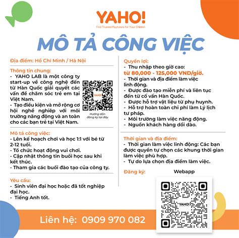 Hnhcm Nền Tảng Gia Sư Yaho Tuyển Dụng Gia Sư Playtutor Tiếng Anh