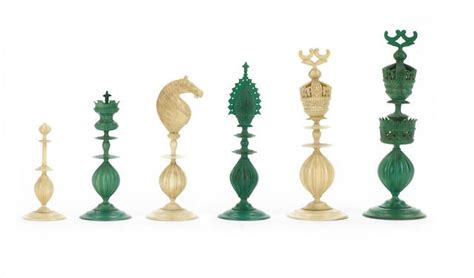 An Indian Export Ivory Chess Set Vizagapatam Early 19th Century