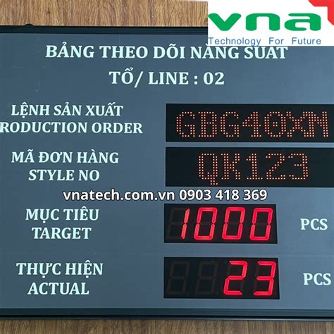 Bảng điện tử chuyền may - CÔNG TY TNHH SẢN XUẤT MAY MẶC HAVA