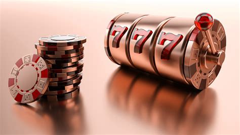 현대 로즈 골드 와 레드 슬롯 머신 과 카지노 칩 3d 일러스트 게임용 테이블에 대한 스톡 사진 및 기타 이미지 게임용