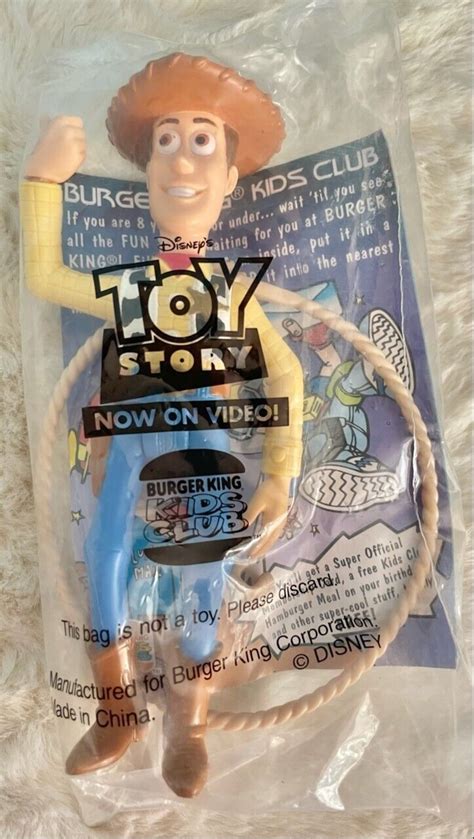 Toy Story Woody Doll Burger King Toy 1995 6 Plush Disney Pixar Nib