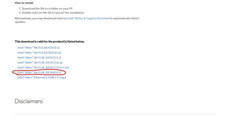 Driver Issue Intel Killer Wifi6e Ax1690i Intel Community