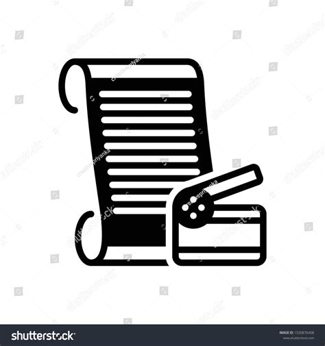 Vector Black Icon For Scenario Royalty Free Stock Vector 1520876408