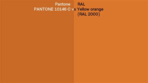 Pantone 10146 C Vs Ral Yellow Orange Ral 2000 Side By Side Comparison