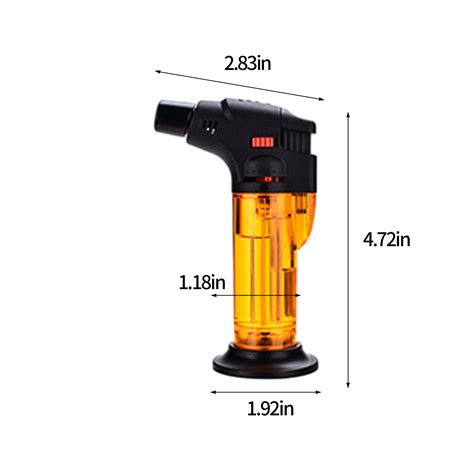 Butane Torch Lighter Refillable Kitchen Blow Torch With Safety Lock
