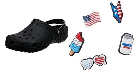 Crocs™ Classic Americana Clogs American Flag Shoes In Black Lyst