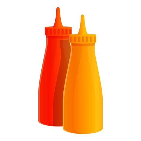 Premium Vector Ketchup Mustard Bottle Icon Cartoon Of Ketchup Mustard