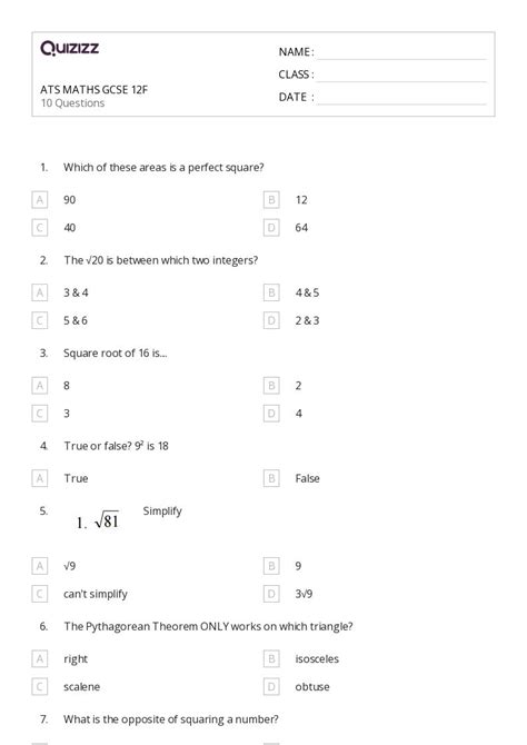 50 Pythagorean Theorem Worksheets On Quizizz Free And Printable