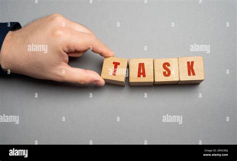 Task Word Concept Business Tasks And Goal Setting Strategy And