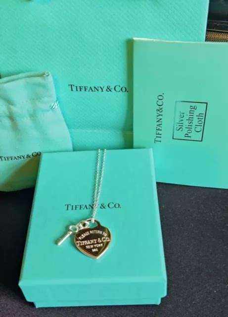 TIFFANY CO Return To Heart Tag And Key Pendant Sterling Silver