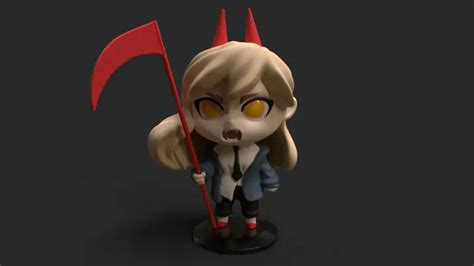 Chainsaw Man Power Chibi Figure 3d Print Model Printable Anime