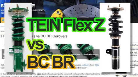 Tein Flex Z Coilovers Vs Bc Br Coilovers Road Use Youtube