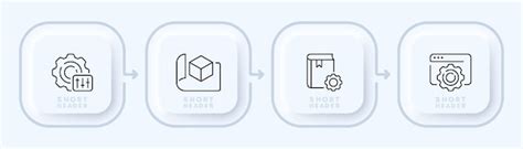 Premium Vector Settings With Gears Set Icon Control Panel Cube Scroll Book Instruction Website