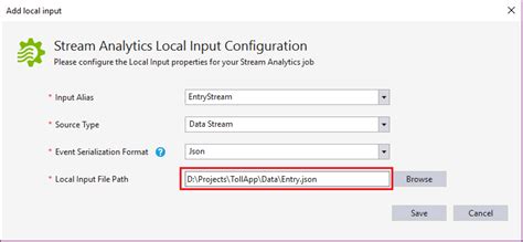 使用 Visual Studio 在本地测试 Azure 流分析查询 Azure Stream Analytics Microsoft