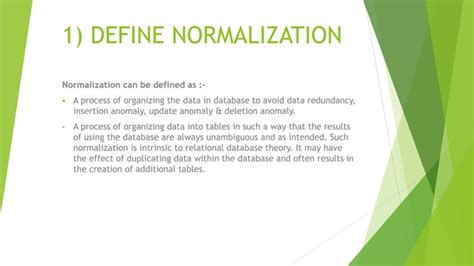 Normalization In Dbms Pptx
