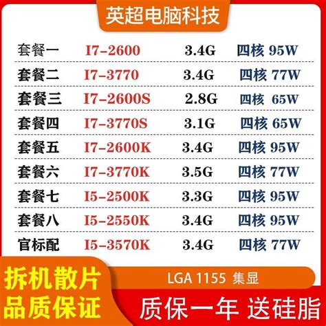 I7 3770 2600 3770s 2600k 2700k I5 2500k 2550k 3570k Cpu 1155虎窝淘