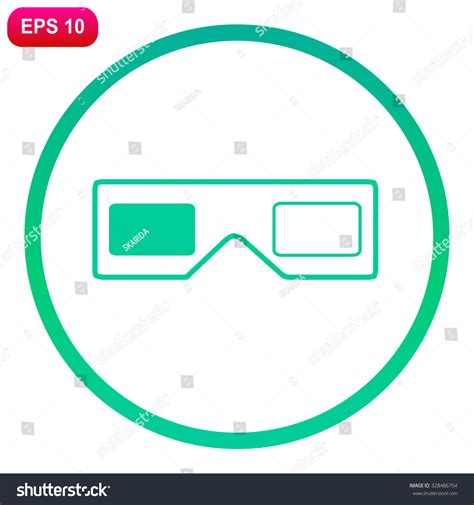 3d Glasses Vector Illustration Stock Vector Royalty Free 328486754