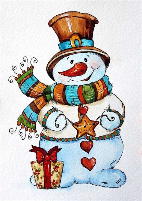 Снеговик для срисовки 74 фото