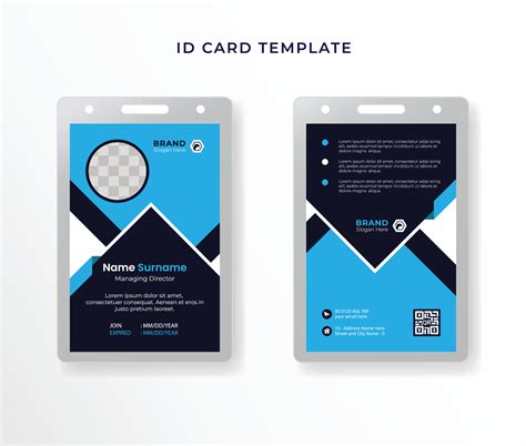Id Card Design Template Creative Corporate Business Identity Card For