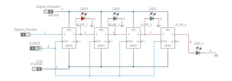 Siso Shift Register Lab Multisim Live
