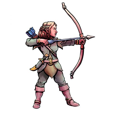 3D Printable Female Elf Ranger Miniature By Stonehaven Miniatures