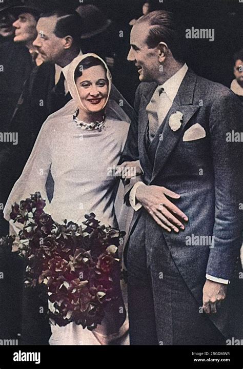 Mr Alec Hambro And Miss Baba Barbara Beaton Pictured After Their