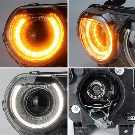 Yuanzheng Led Projector Headlights Assembly For [dodge Challenger Srt Hellcat Coupe 3rd Gen 2015