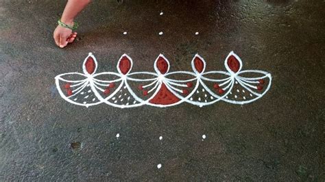 Karthigai Deepam Kolameasy Diya Rangoli71dots Friday Villaku Kolam