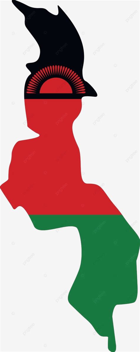 Map Of Malawi Flag Silhouette Flat Vector Vector Silhouette Flat