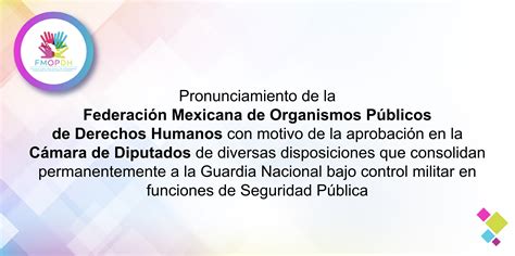 Pronunciamiento De La Federación Mexicana De Organismos Públicos De