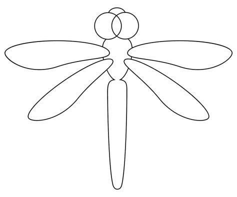 Very Simple Dragonfly Coloring Page Download Print Or Color Online