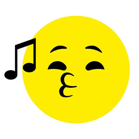 笑脸。emoji图标矢量。表情符号的迹象。积极的情感。唱一首歌。矢量插图。模板素材 稿定设计