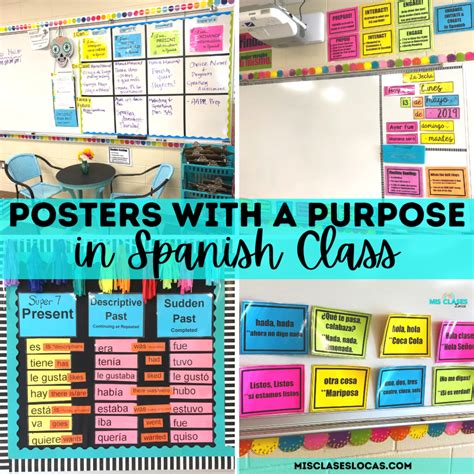 Spanish Classroom Decor Posters With A Purpose Mis Clases Locas