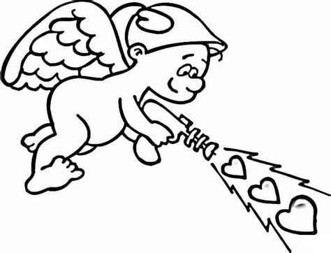 Valentines Cupid Free Printable Coloring Page Download Print Or