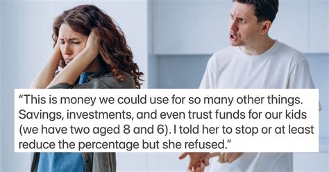 Aita For Telling My Wife That Shes Foolish For Giving Half Of Her