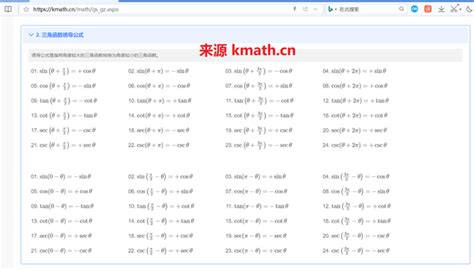 高中三角函数公式大全 知乎