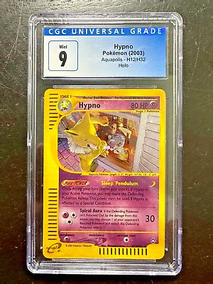 CGC 9 Mint Hypno Holo 2003 Pokemon Aquapolis H12 EBay