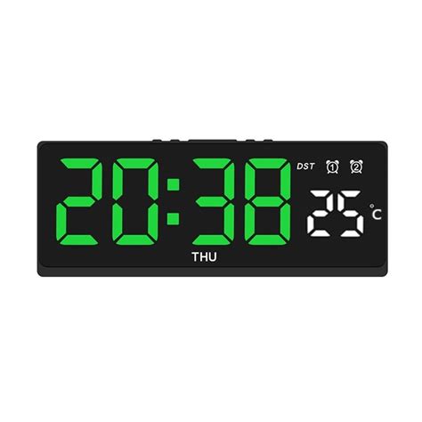 ᐉ Годинник настільний Mids електронний з термометром і резервним живленням 660g • Краща ціна в