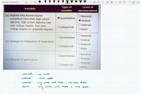 SOLVED Identily The Data Set S Level Of Measurement Nominal Ordinal Mtertal Ratio Anc