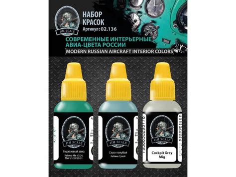 Характеристики Набор акриловых красок для сборных моделей Jim Scale Современные интерьерные