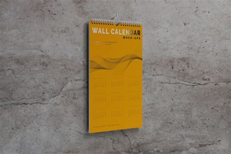 Maquette De Calendrier Mural Vertical PSD Premium