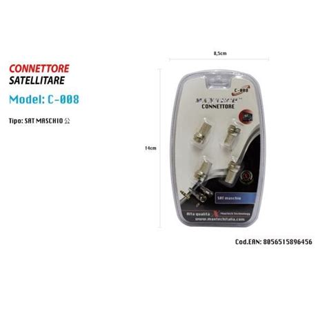 Trade Shop Maxtech C 008 Satellite Tv Connector Male Antenna Plug