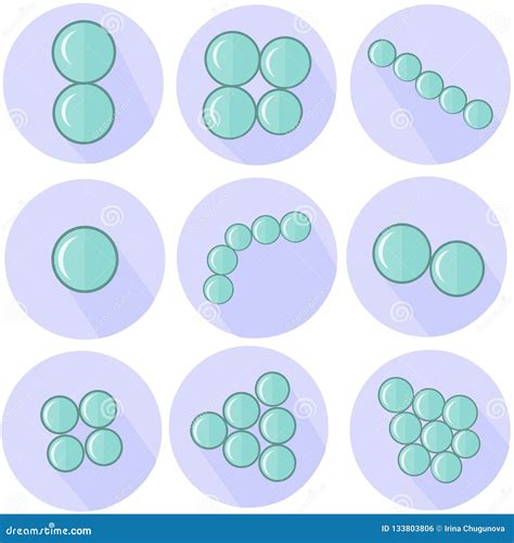 Flat Cocci Bacteria Stock Vector Illustration Of Microorganism 133803806